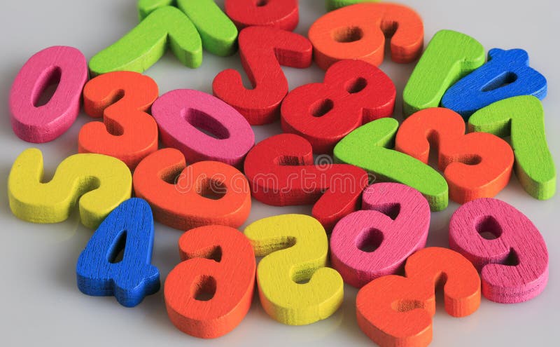 Colored Wooden Made Numbers Stock Photo - Image of numeral, colorful ...
