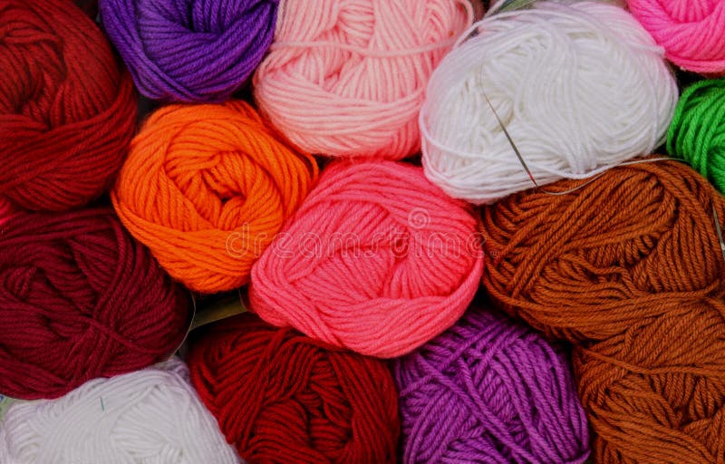 Colored Wool Balls Collection Stock Photo - Image of wool, colored ...