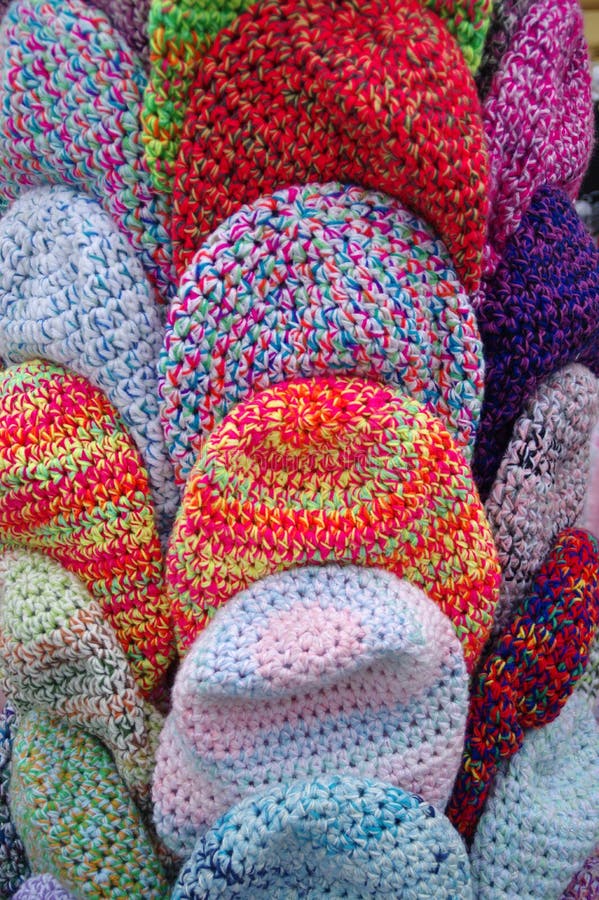 The colored wool caps stock image. Image of clothing - 92250061