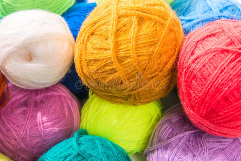 Colored Woolen Thread a Bunch Stock Image - Image of fluffy, group ...