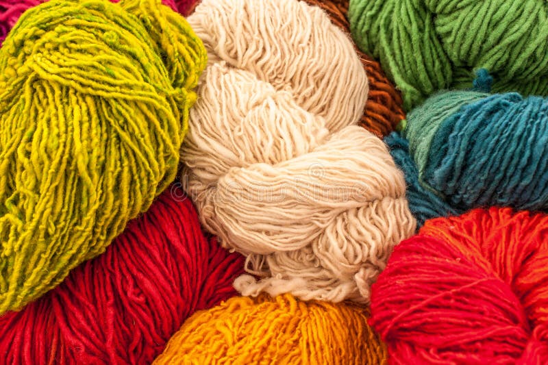 Colorful wool skeins stock image. Image of vibrant, closeup - 19098957