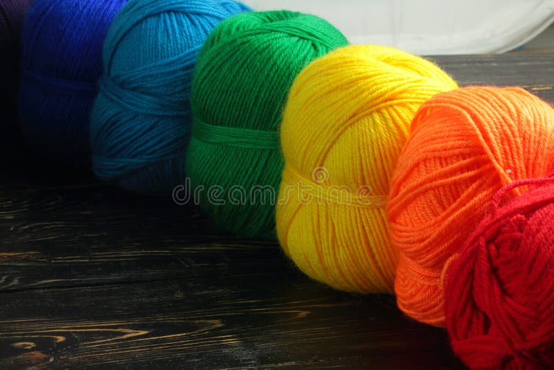 Colored yarn for knitting stock image. Image of natural - 66988053