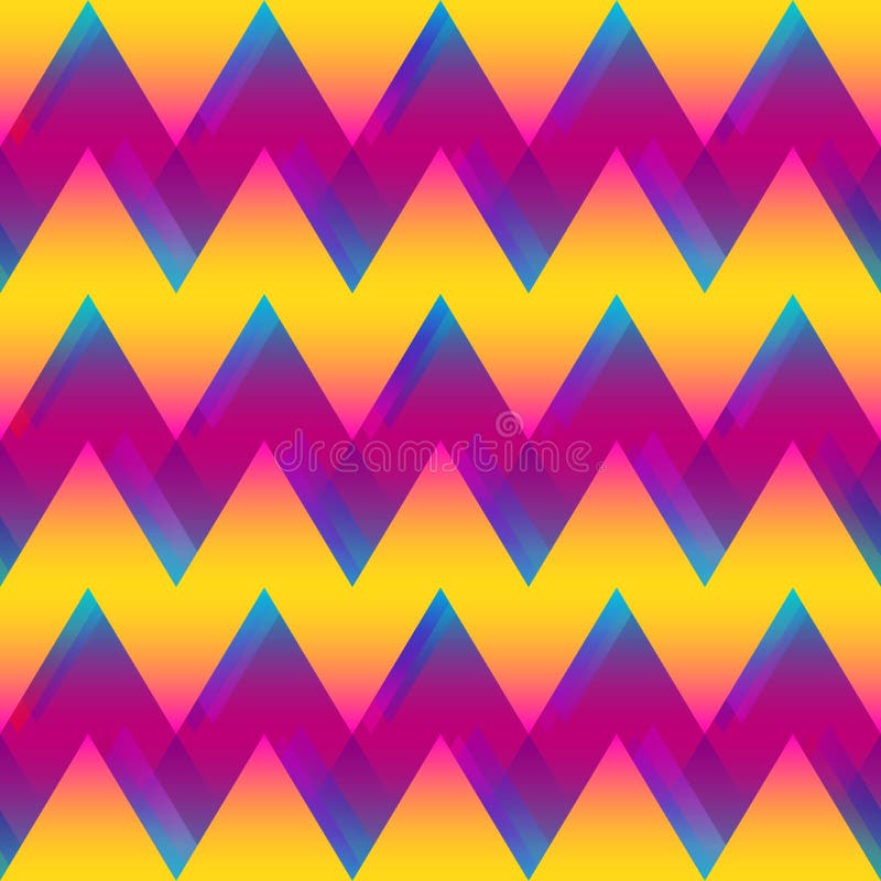 Colored Zigzag Seamless Pattern Stock Vector - Illustration of ...