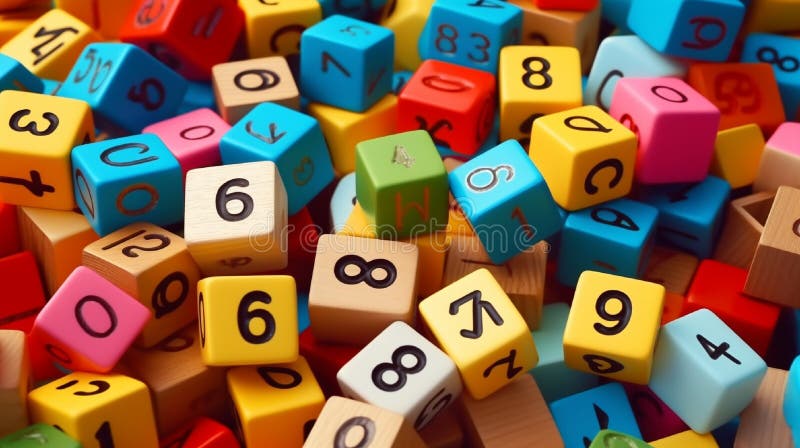Coloreful Wooden Number Block Cubes for Teaching Math Concepts and for ...