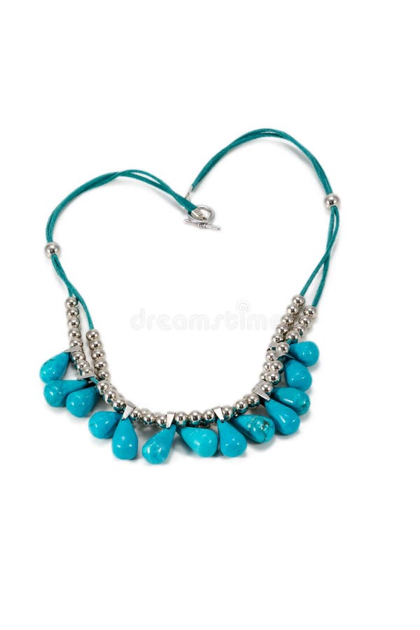 Colores Azules Hechos a Mano De Los Collares Foto de archivo - Imagen ...