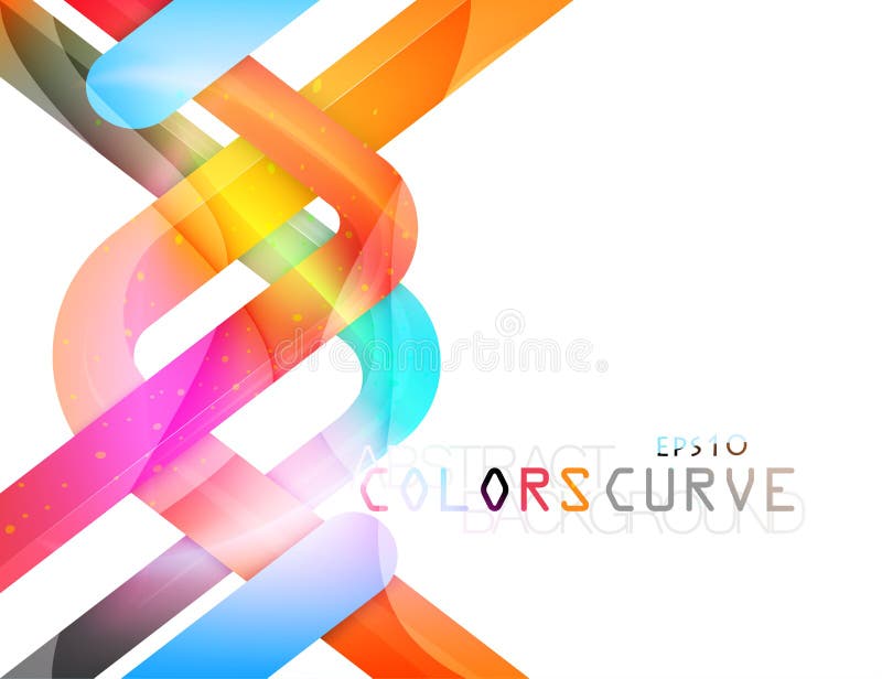 Colores Brillantes Abstractos De La Curva Ilustración del Vector ...