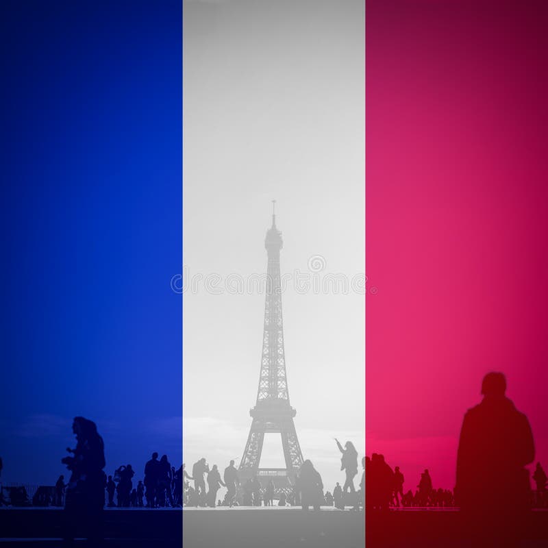 Colores De La Bandera De París Imagen de archivo - Imagen de metal ...