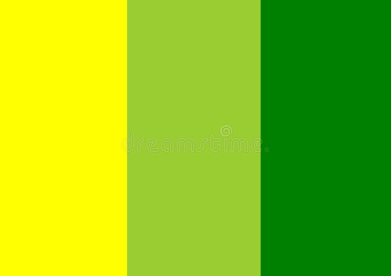 Colores Planos Amarillo Amarillo, Verde Y Verde Stock de ilustración ...