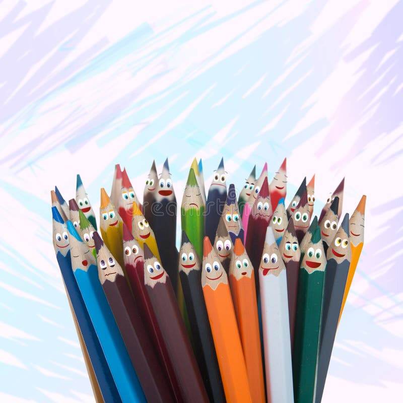 Colorez les crayons illustration stock. Illustration of lumineux - 51175469
