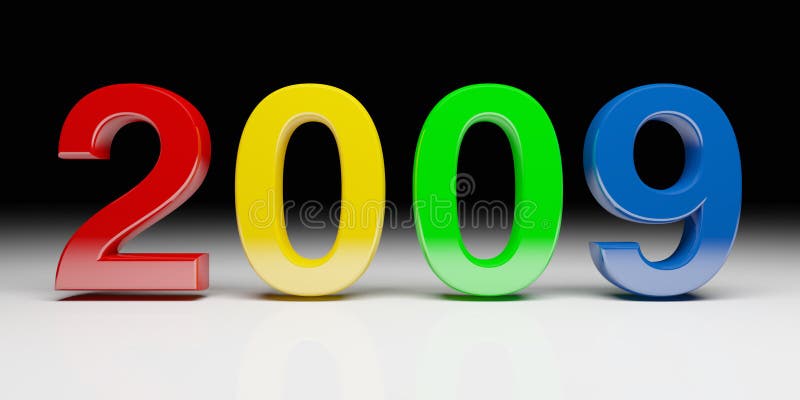 2009 New Years Eve Digital Fireworks Stock Illustration - Illustration ...