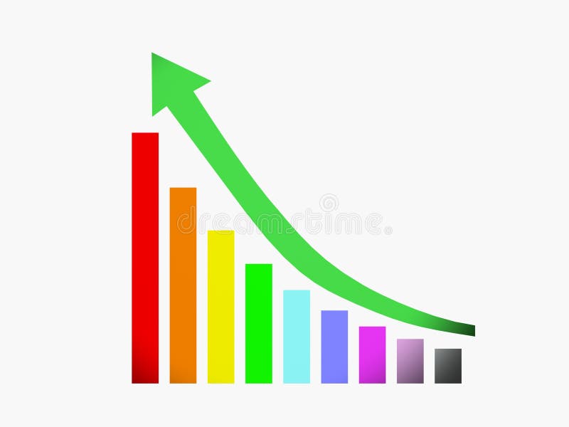 Colorful 3d growth chart stock illustration. Illustration of direction ...