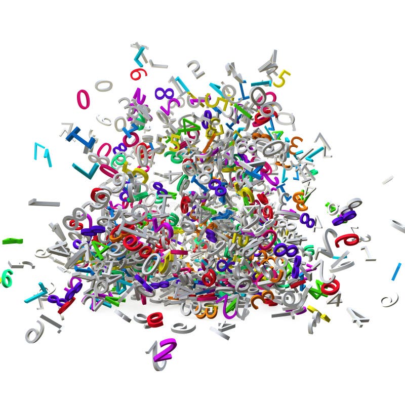 3d Numbers Exploded Toned in Trendy Classic Blue Color of the Year 2020 ...