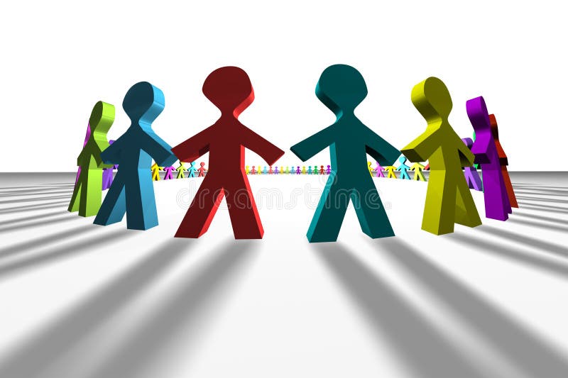 Colorful 3D people stock illustration. Illustration of symbol - 4929500