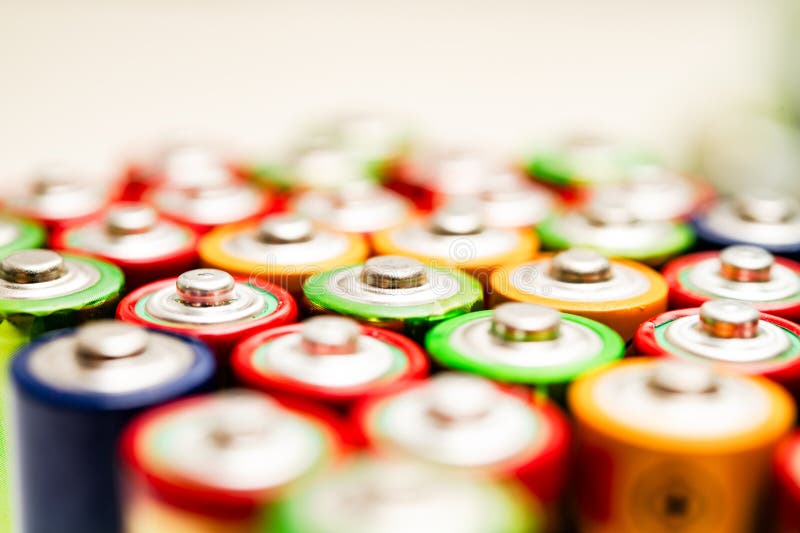 Vibrant Recyclable AA Batteries in Various Colors for Sustainable Power ...