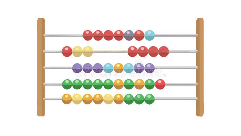 Colorful Abacus Beads: Learning Mental Arithmetic Tool, Vector Design Generative AI Stock Vector ...