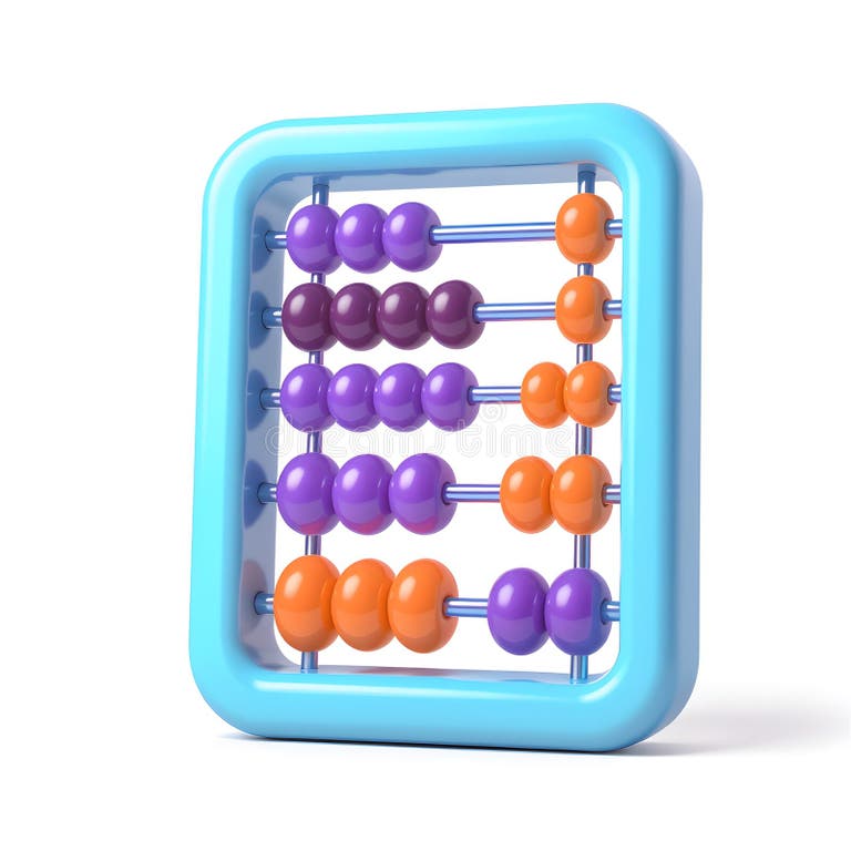 Colorful Abacus Frame with Beads Stock Illustration - Illustration of ...