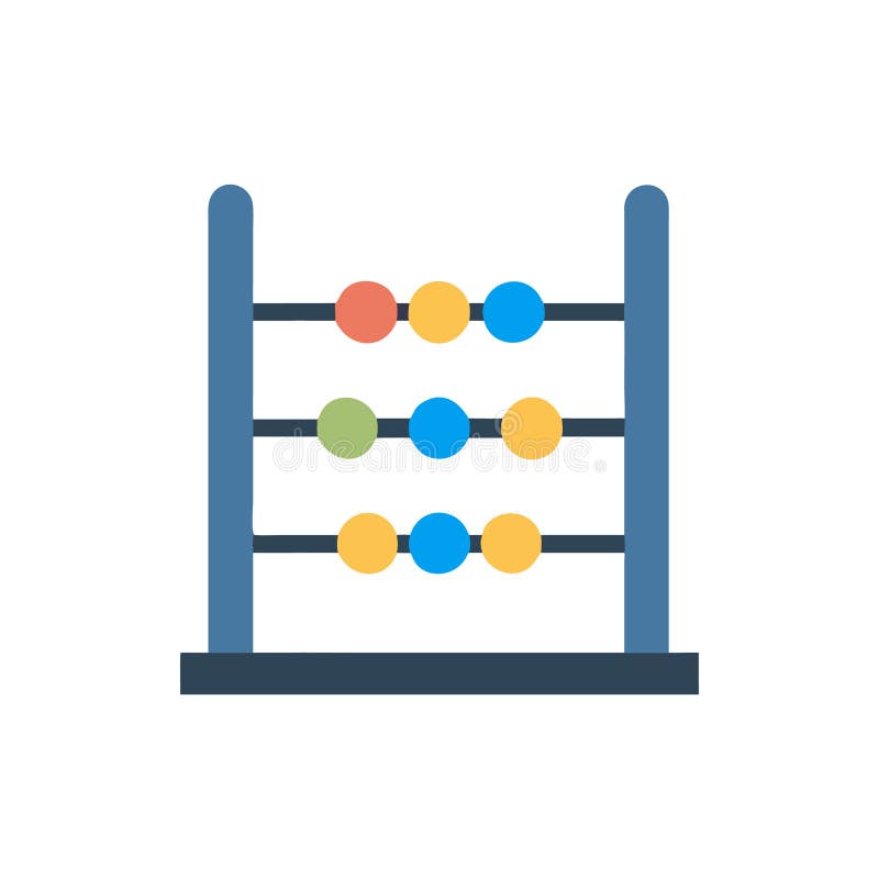 Stylized Abacus Icon for Kids Education Stock Illustration ...