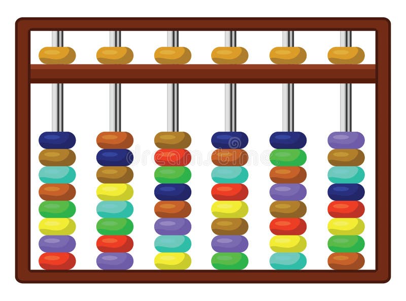 Colorful abacus icon stock vector. Illustration of mathematics - 177483316