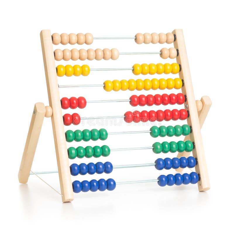 Colorful Abacus Kids Toy Isolated Stock Image - Image of count, wood ...