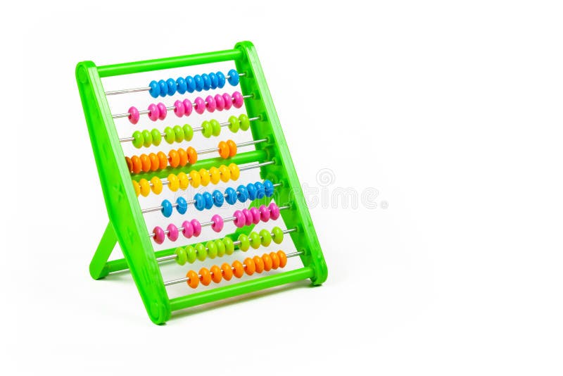 Colorful Abacus Tool, Toy Object Isolated on White Background, Cut Out ...