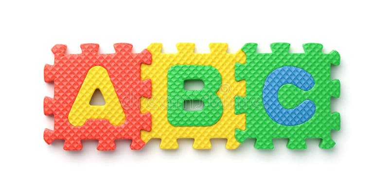 Colorful ABC Alphabet Foam Puzzle Pieces Stock Photo - Image of play ...