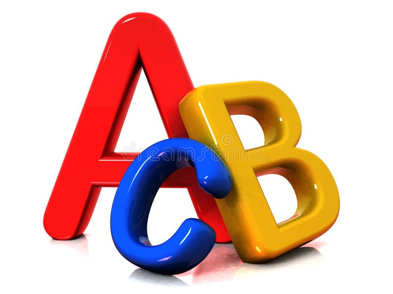 Colorful abc letters stock illustration. Illustration of text - 24349336