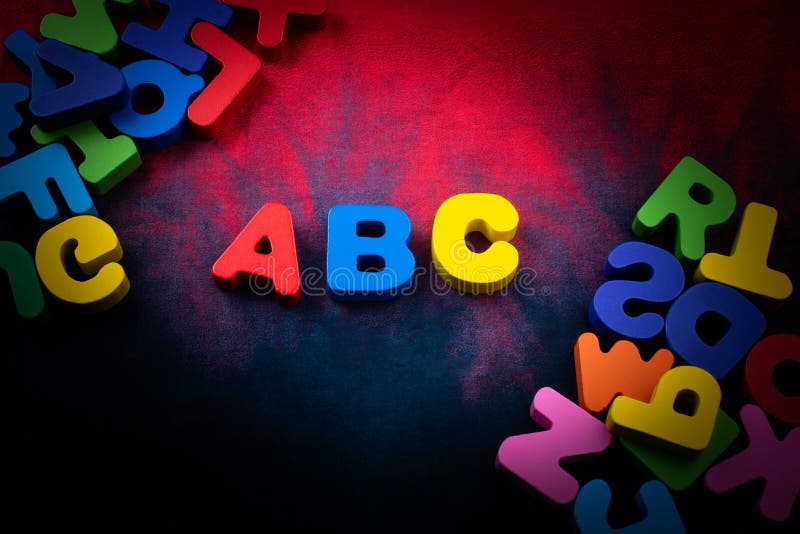 Colorful ABC Letters Made of Wood Stock Image - Image of education ...