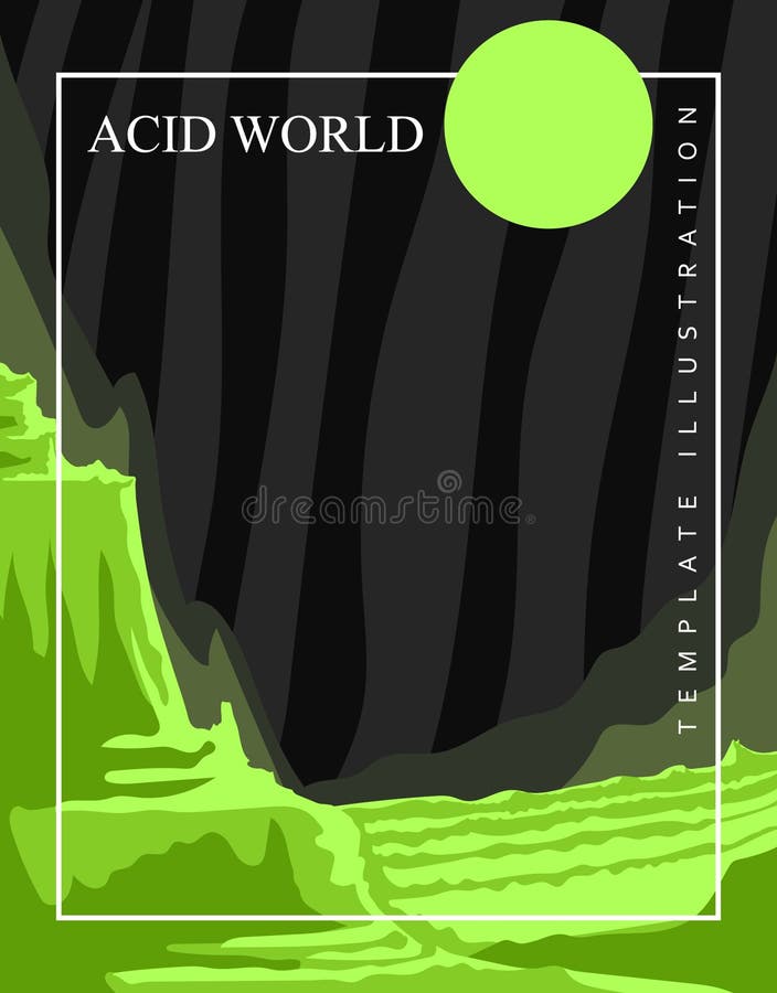 Colorful Abstract Acid World. Modern Template Design with Text and ...