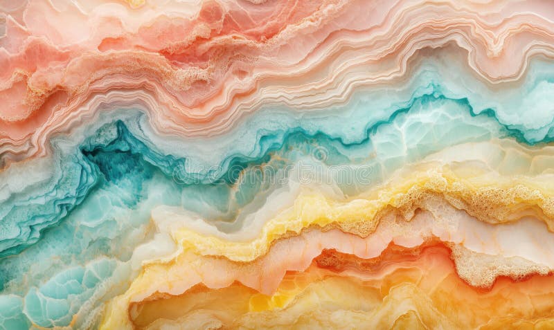 Colorful Abstract Agate Stone Texture with Layered Patterns and Vibrant ...