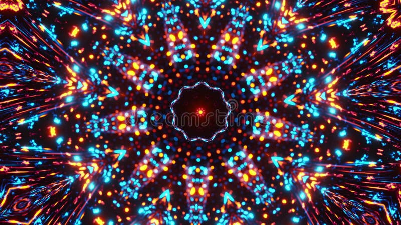 Colorful Abstract Animation of Star. Kaleidoscope VJ Loop Stock Video ...