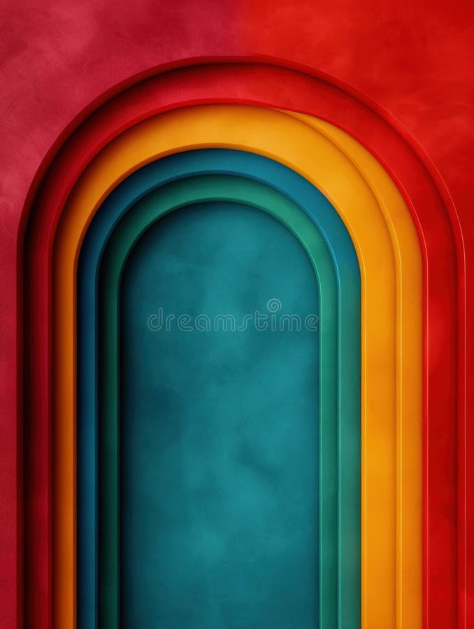 Colorful Abstract Arched Background Stock Illustration - Illustration ...