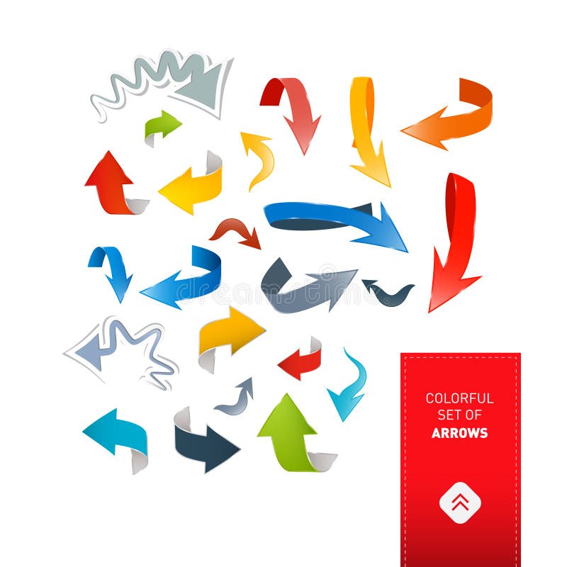 Colorful Abstract Arrows Set Stock Vector - Illustration of pointer ...