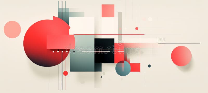 Colorful Abstract Art Basic Shapes and Objects Form Vibrant Wallpaper ...