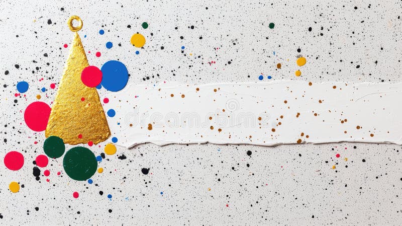 Colorful Abstract Art with Geometric Shapes and Splatter Paint Stock ...