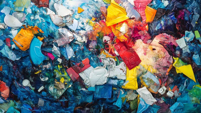 Colorful Abstract Art with Plastic Texture and Vibrant Patterns Stock ...