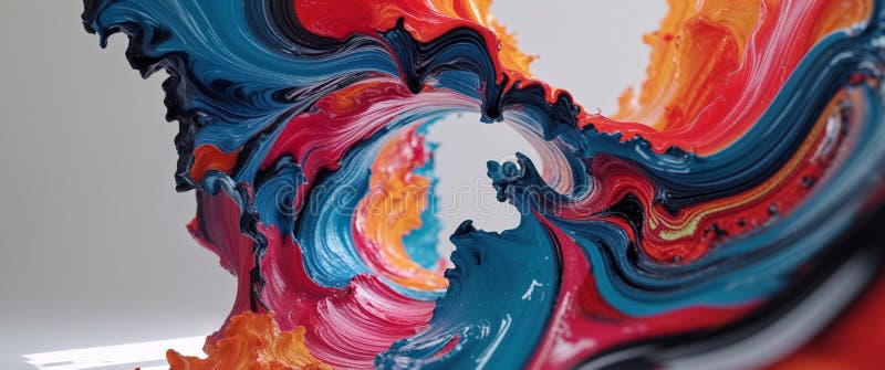 Colorful Abstract Artwork with Bold Swirls and Dynamic Motion Effects ...