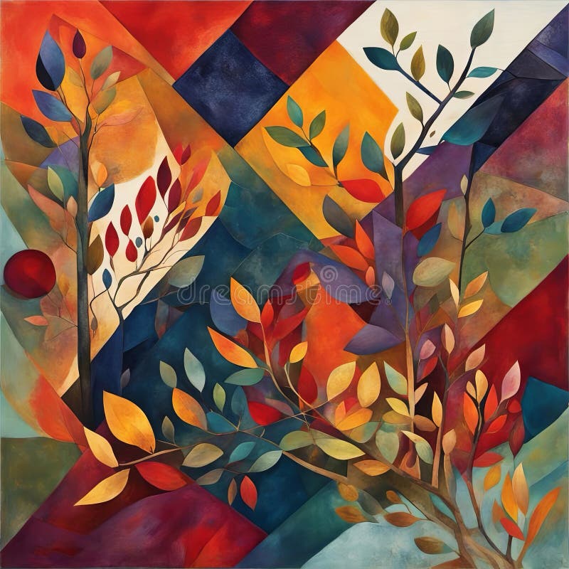 Colorful Abstract Artwork Capturing the Essence of Nature with Vivid ...
