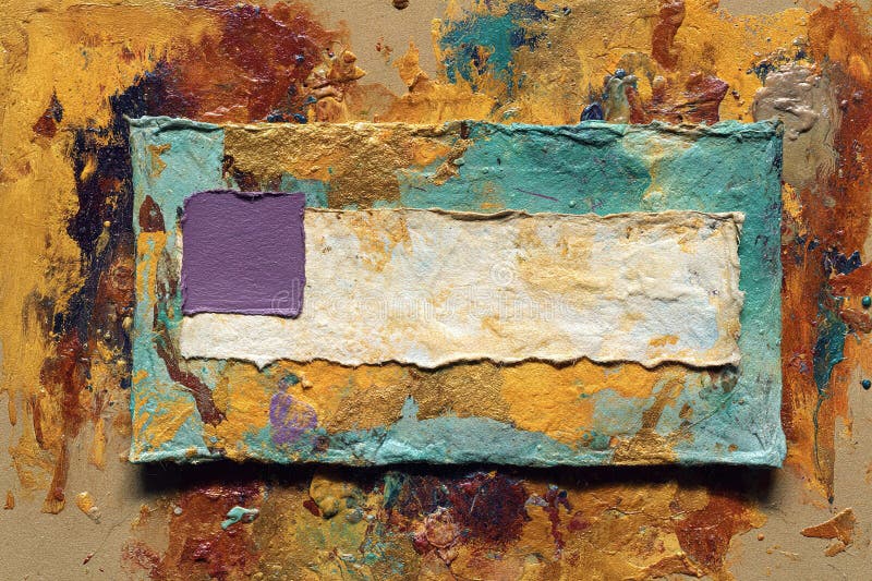 Colorful Abstract Artwork Featuring Textured Layers with Vibrant Hues ...