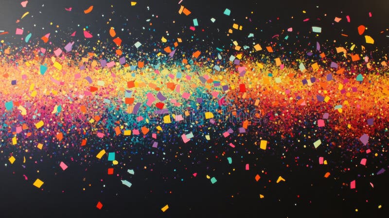 Colorful Abstract Artwork with Vibrant Random Shapes and Confetti Stock ...