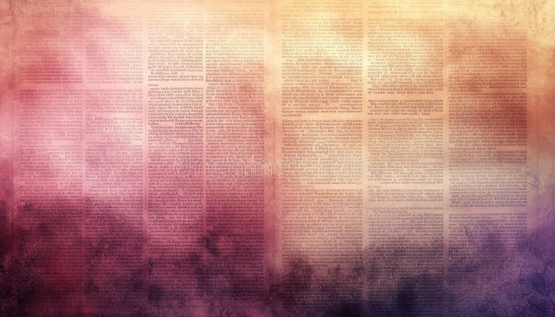 Colorful Abstract Backdrop with Collage of Newspaper Clippings and ...