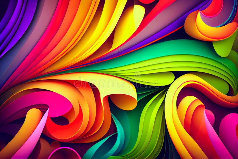 Colorful Abstract Background, Ai Generation Stock Illustration ...