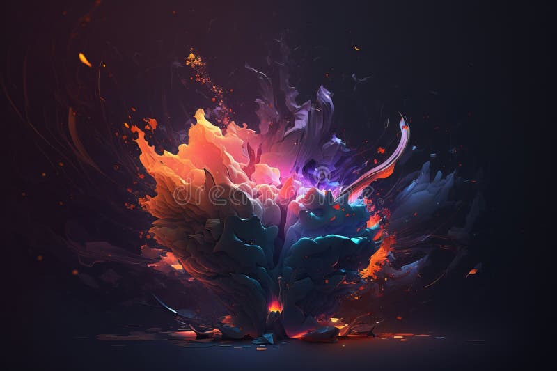 Colorful Abstract Background. Ai Generative Illusration Stock ...