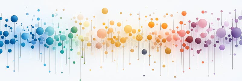 Colorful Abstract Background with Assorted Circles and Vertical Lines ...
