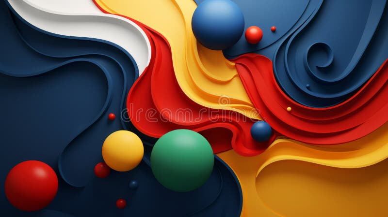 Colorful Abstract Background with Colorful Balls and Bubbles Stock ...