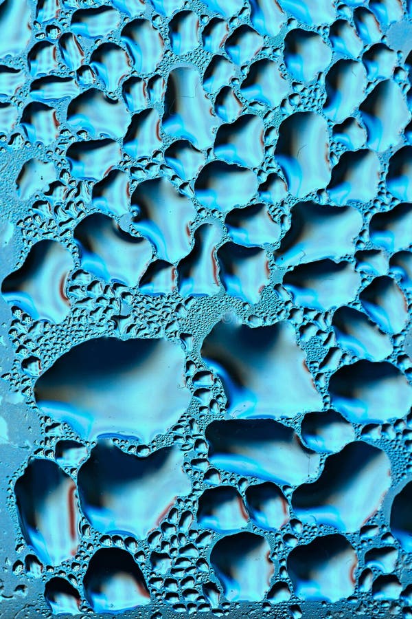 Blue Colorful Abstract Background. Beautiful Macro Shot of Water Drops ...