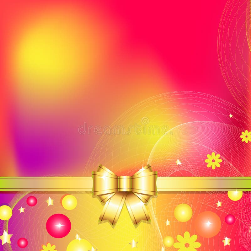 Colorful Abstract Background with Bow Stock Vector - Illustration of ...