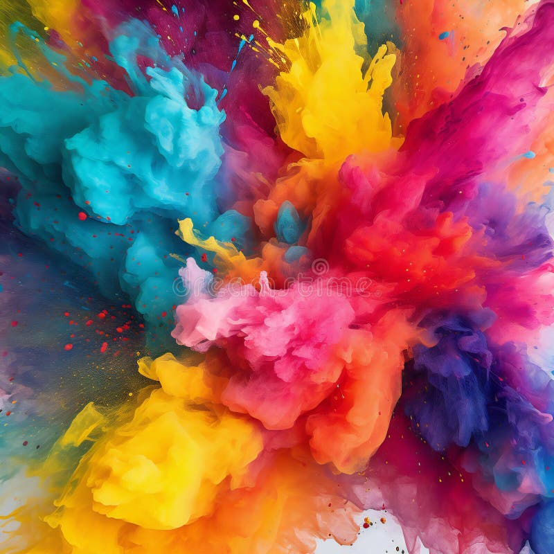 Colorful Abstract Background, Cloud of Ink in Water, Color Explosion ...