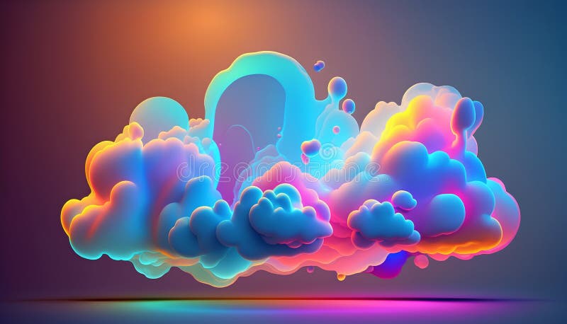Colorful Abstract Background with Clouds and Lights. 3d Vector ...