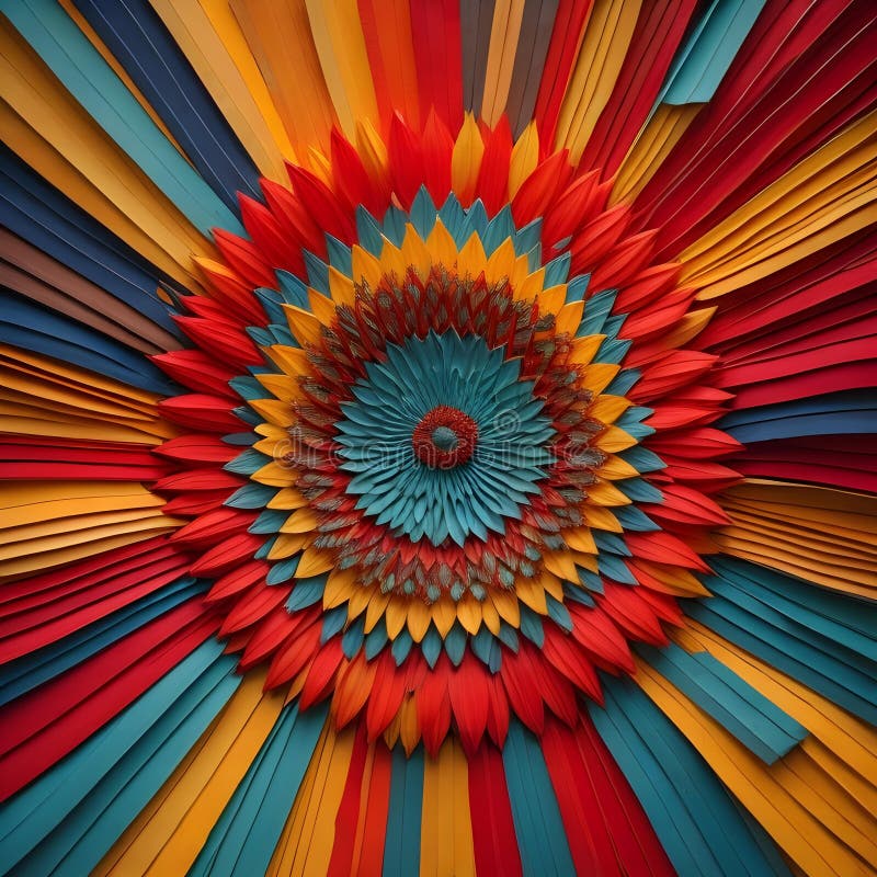 Colorful Abstract Background with Concentric Lines. Generative Ai Stock ...