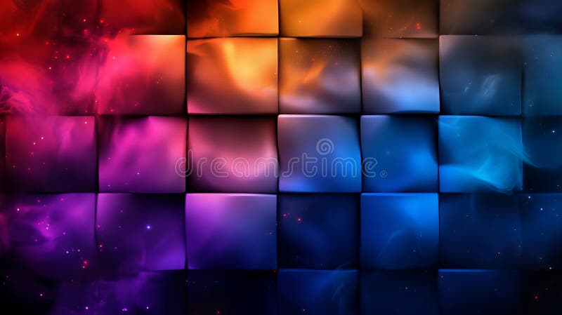 A Colorful Abstract Background Consisting of Squares of Different ...